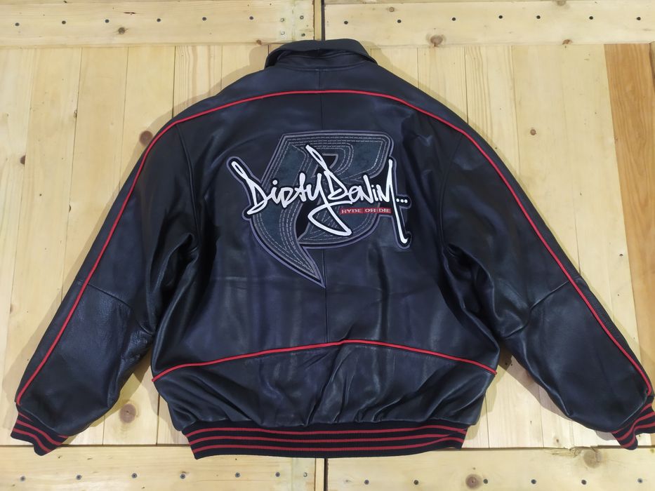 Leather Jacket RUFF RYDERS LEATHER VARSITY AALIYAH HAUGHTON DMX JACKET ...