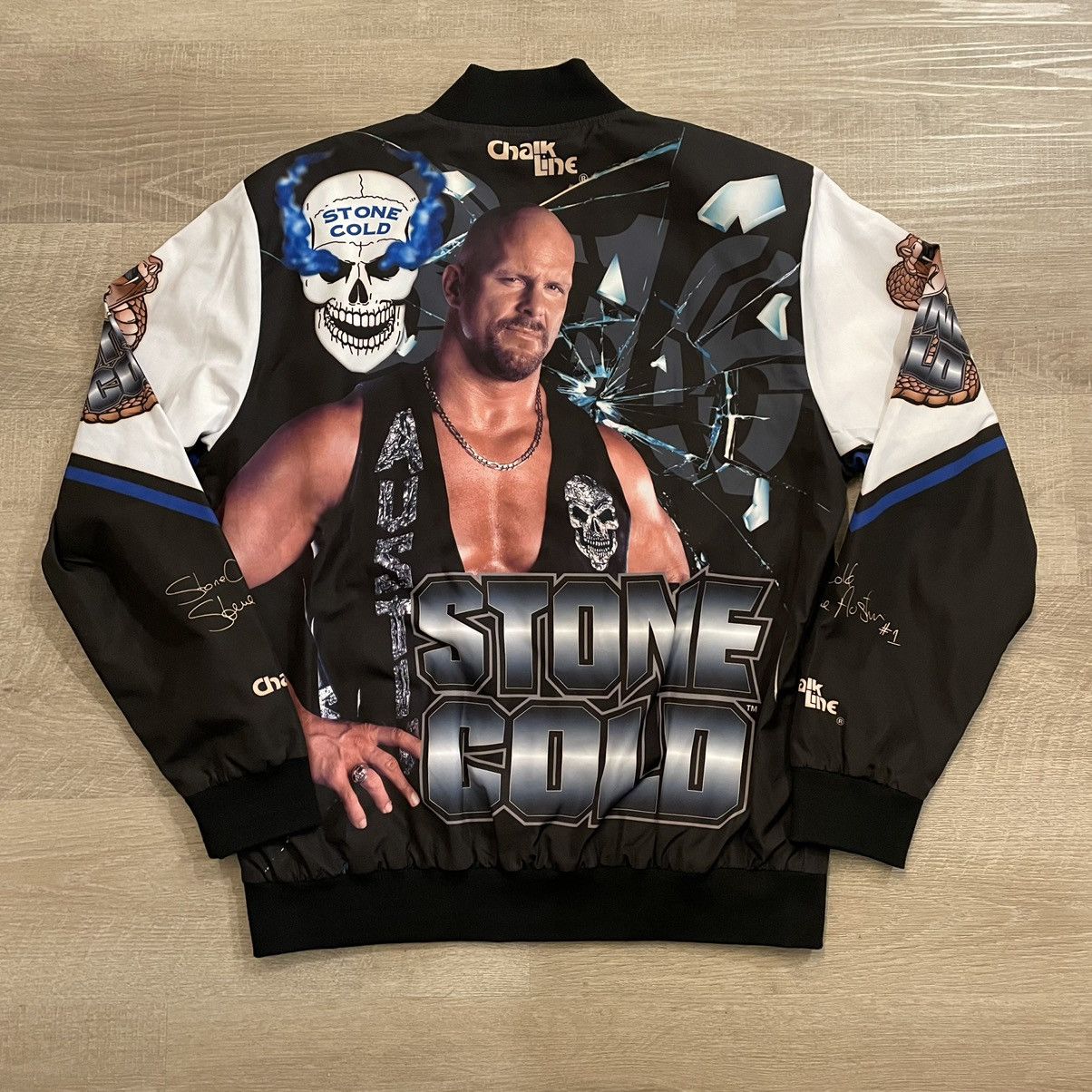 Vintage × Wwf WWF Chalk Line Vintage Stone Cold Jacket | Grailed