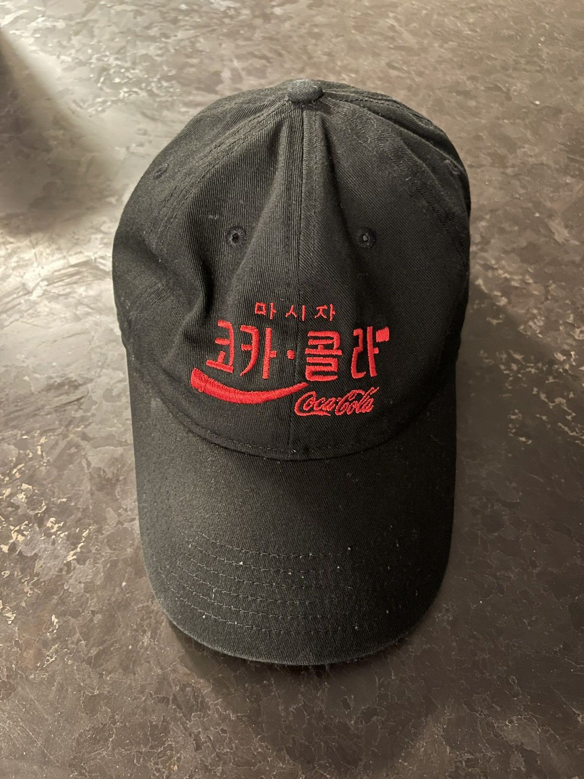 Kith Kith Coca Cola Korea Cap Black Red Gently Used | Grailed
