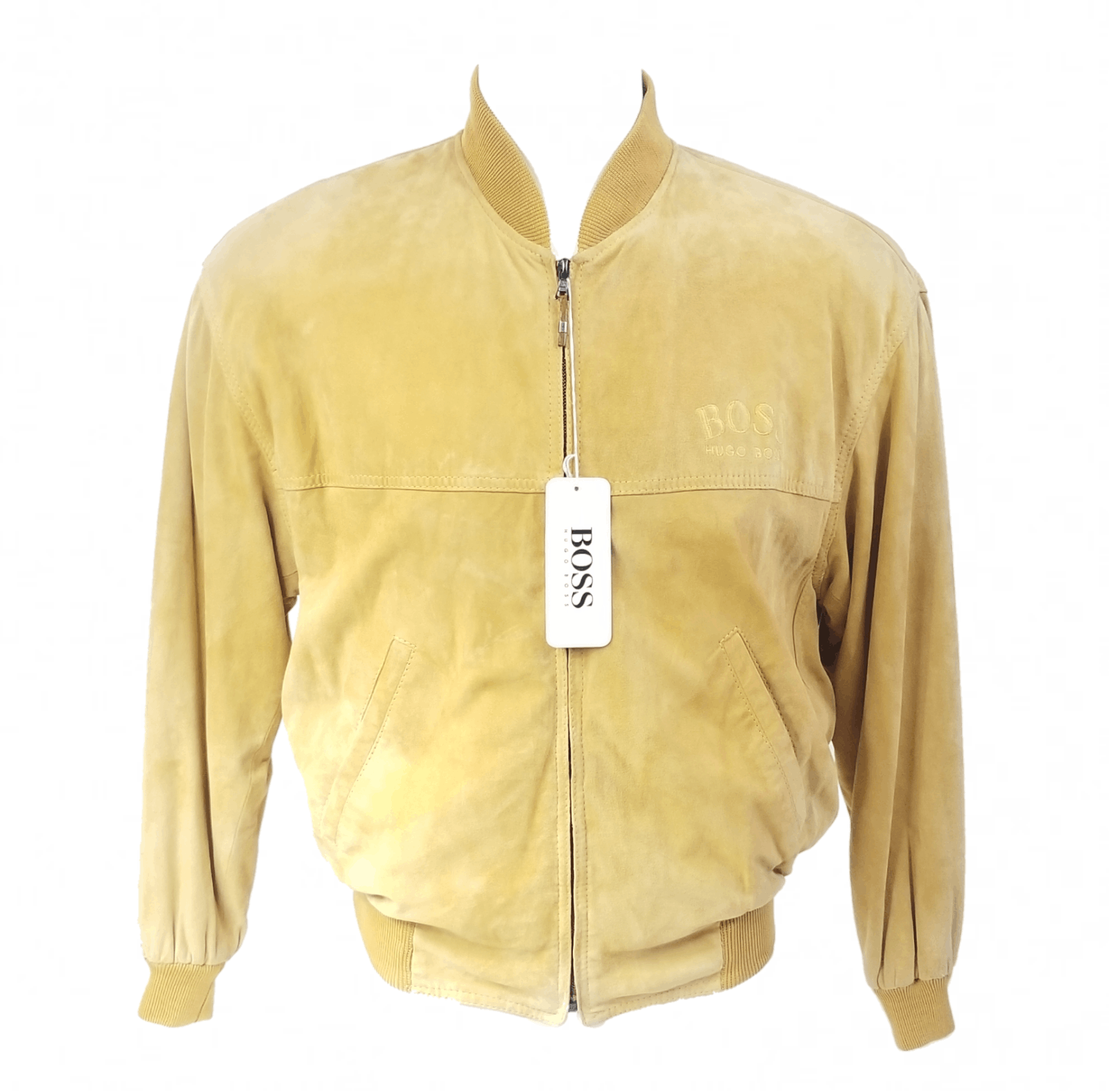 Vintage Deadstock Vintage 90s Hugo BOSS Wheat Varsity Jacket - M | Grailed