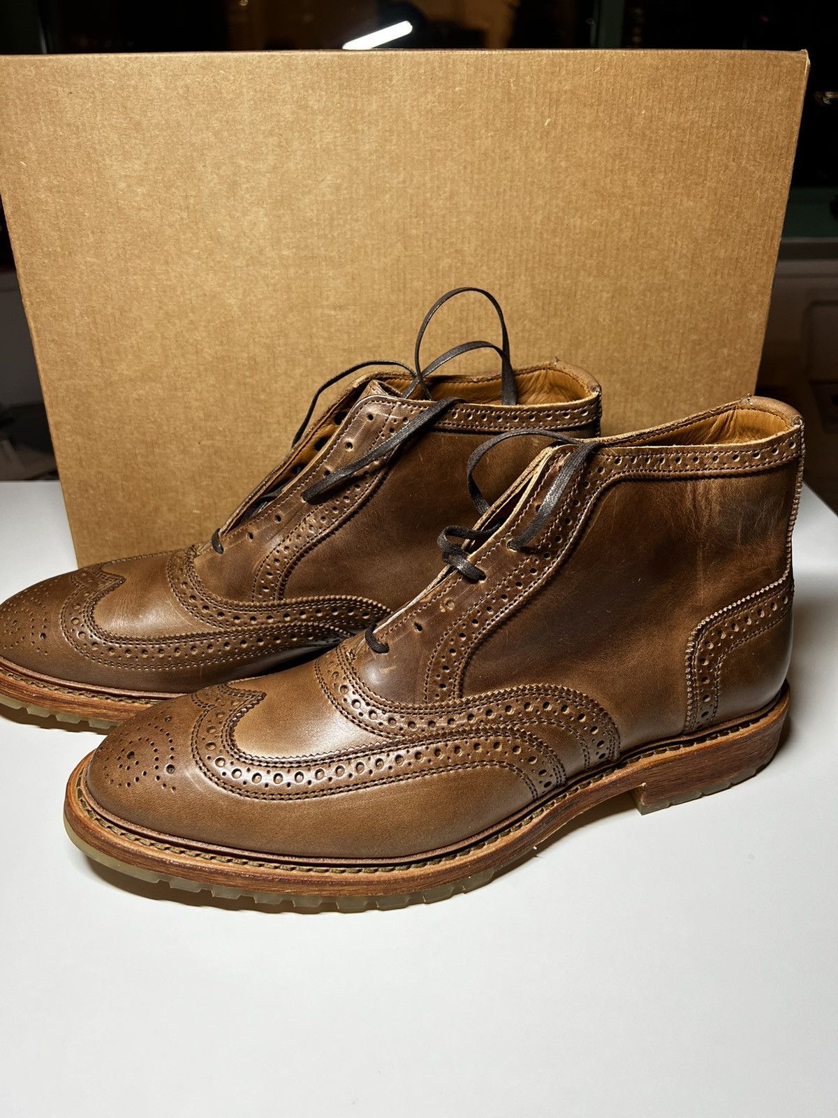 Allen Edmonds Allen Edmonds Stirling Wingtip Boot Natural 10 D | Grailed