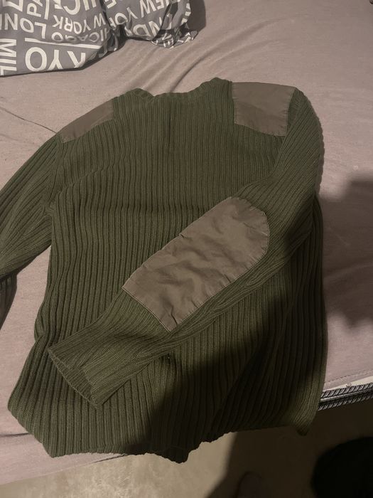 Military Knitted army green sweater | Grailed