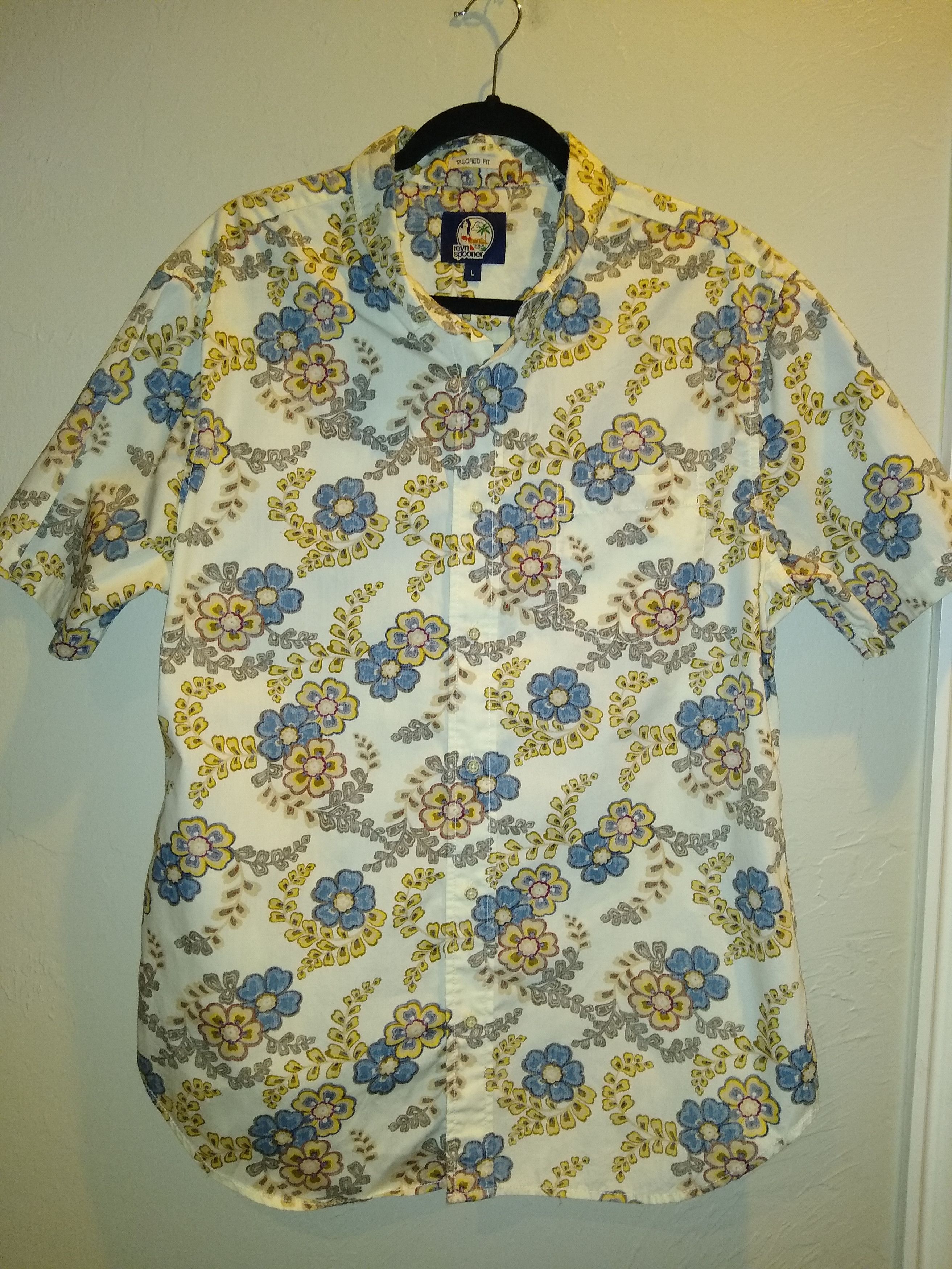 Reyn Spooner 100% Cotton Floral Pattern Short Sleeve Shirt | Grailed
