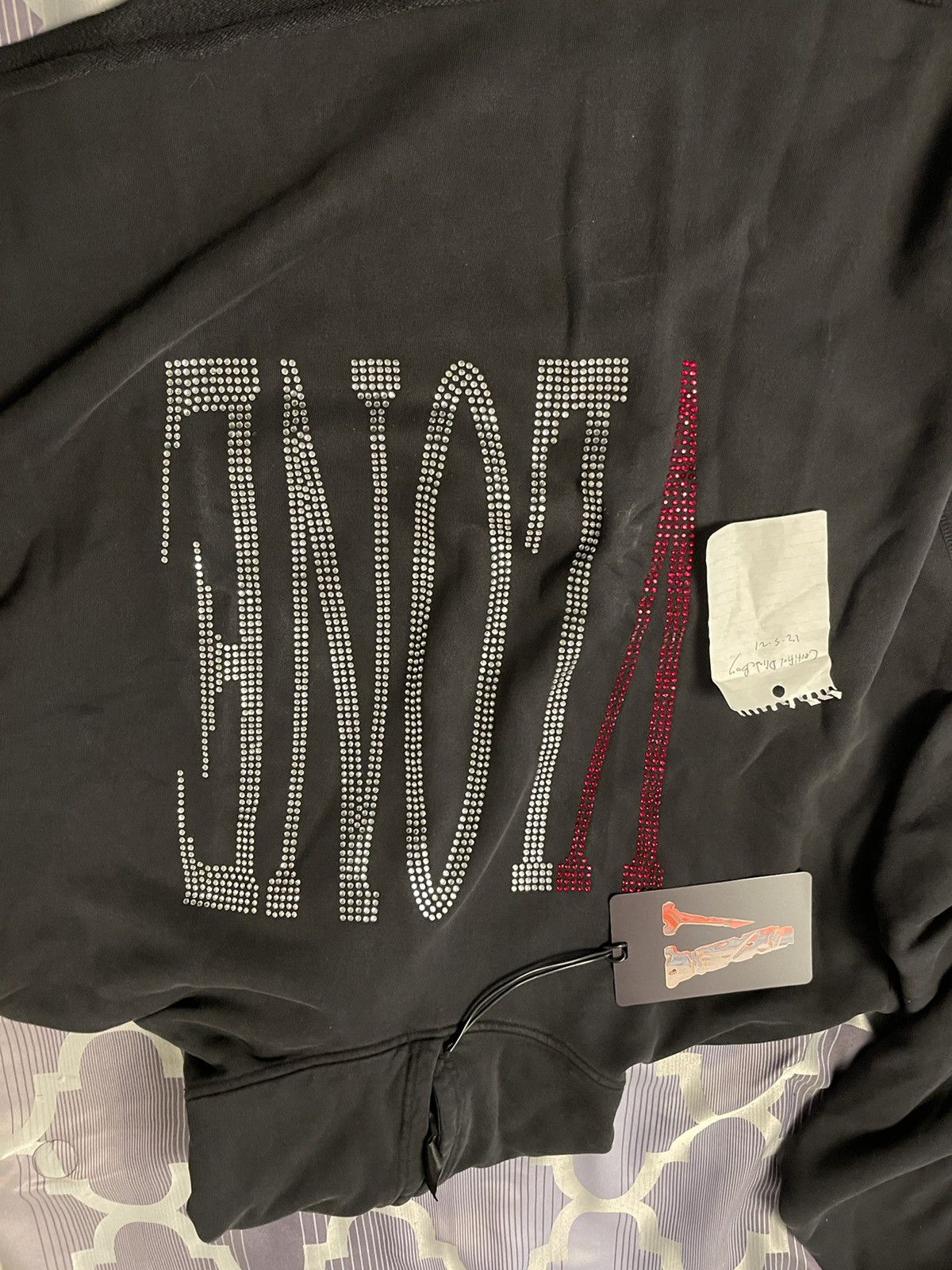 Vlone Vlone Swarovski Rhinestone Hoodie XXL | Grailed