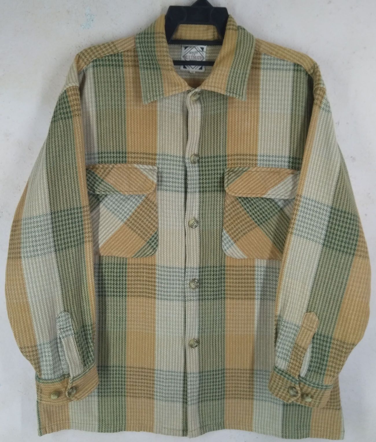 Vintage Famous Brand Multimate Plaid Color Thick Flannel Shirt | Grailed