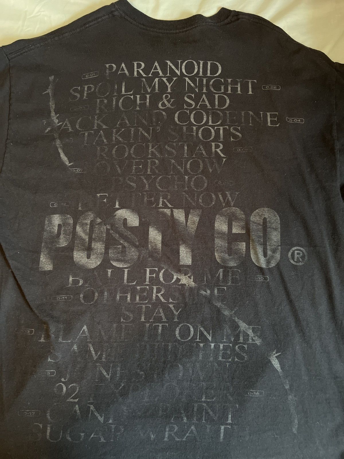 Post Malone Tour Tee Posty Co Black shirt | Grailed