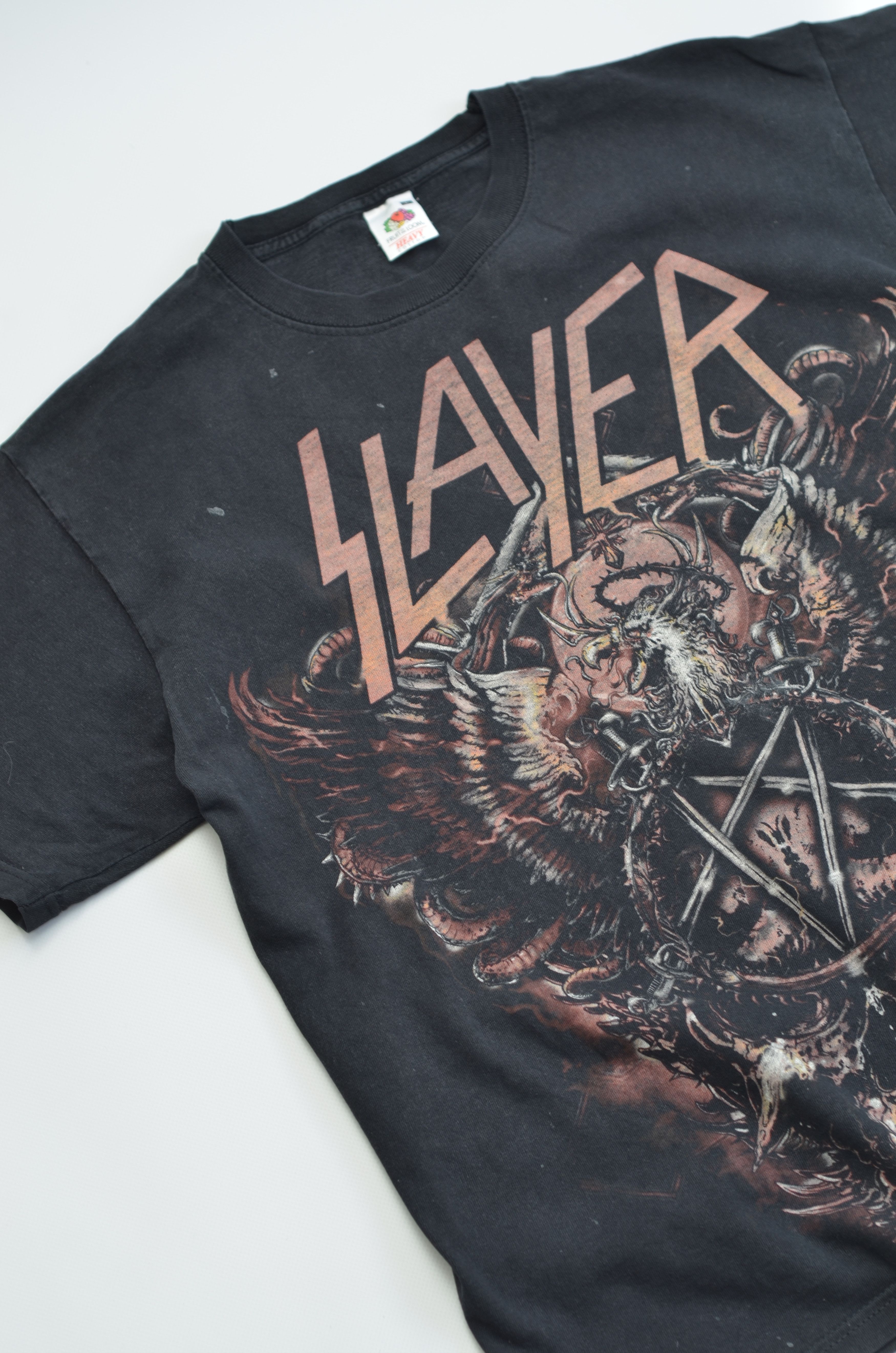 Band Tees × Slayer × Vintage Slayer World Painted Blood Vintage Cotton ...
