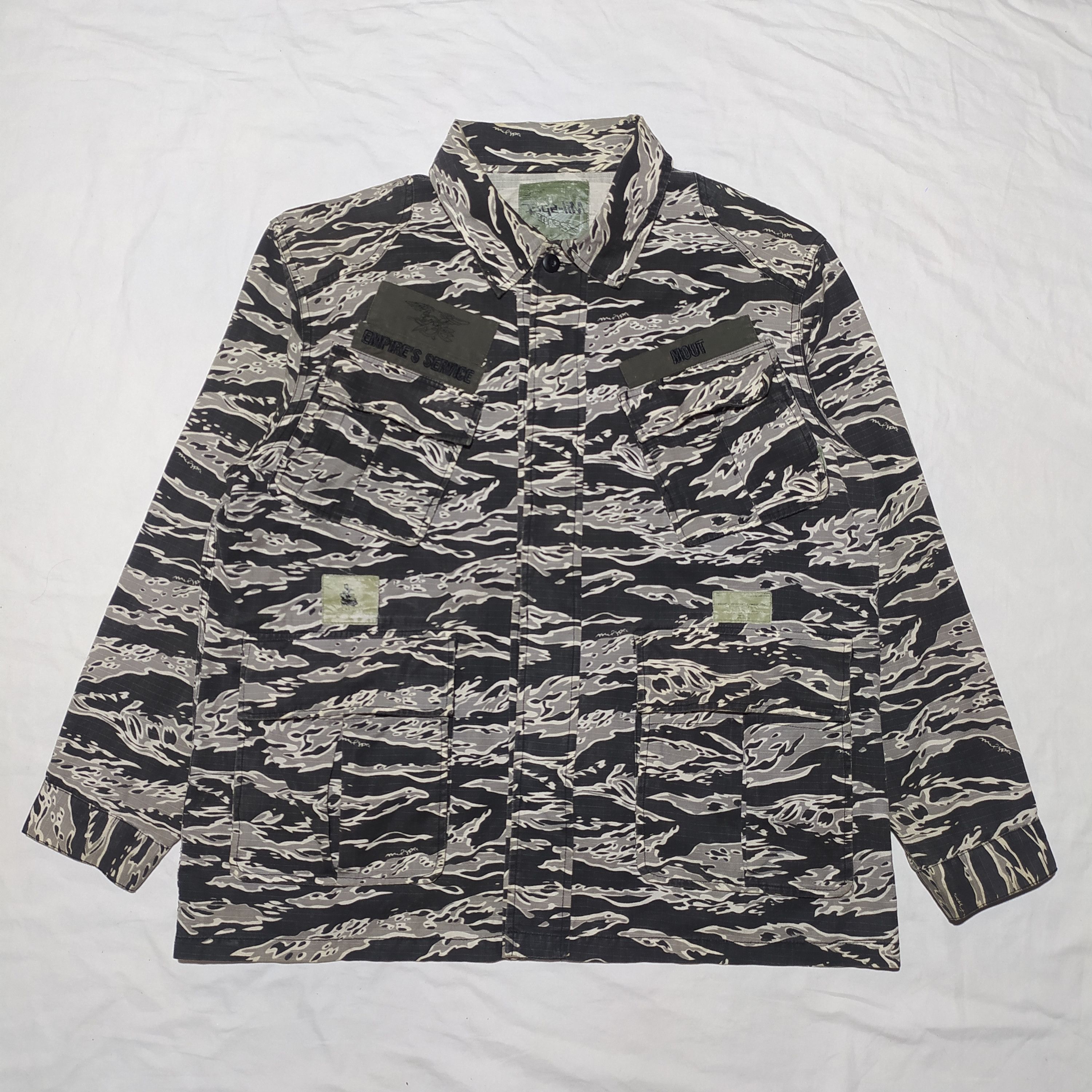 Wtaps Wtaps jungle shirt slant pocket tiger stripe | Grailed