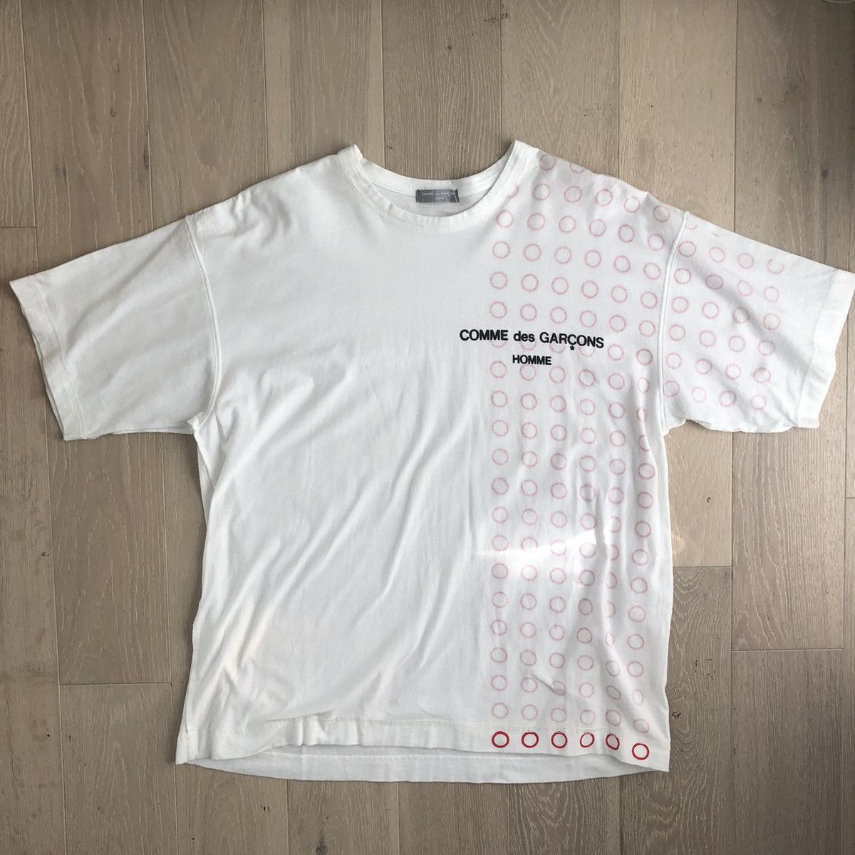 Comme des Garcons CDG Vintage Logo Pink Circles Shirt | Grailed