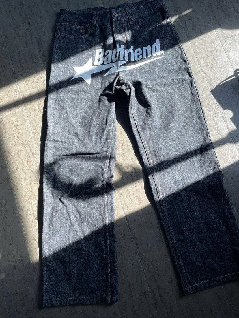 Badfriend Badfriend Jeans - Black with White text | Grailed
