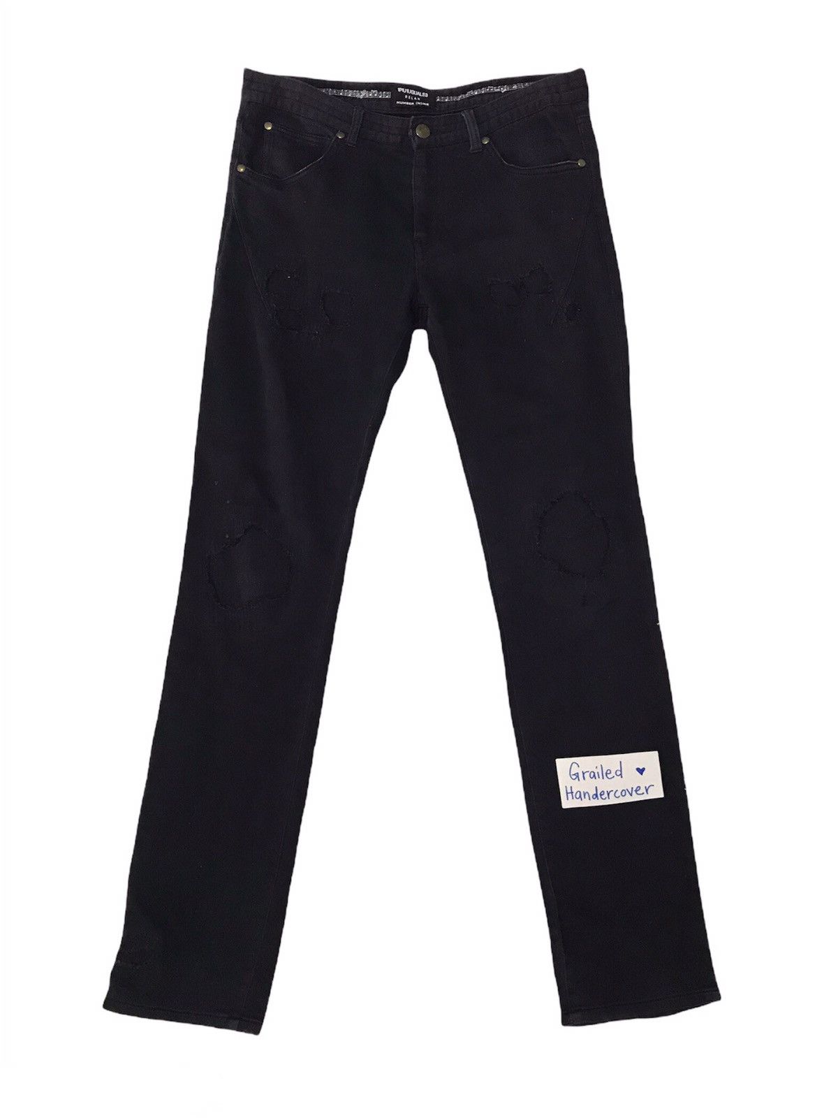 Number (N)ine Number Nine Distress Pant 1PIU1UGUALE3 Music Style | Grailed