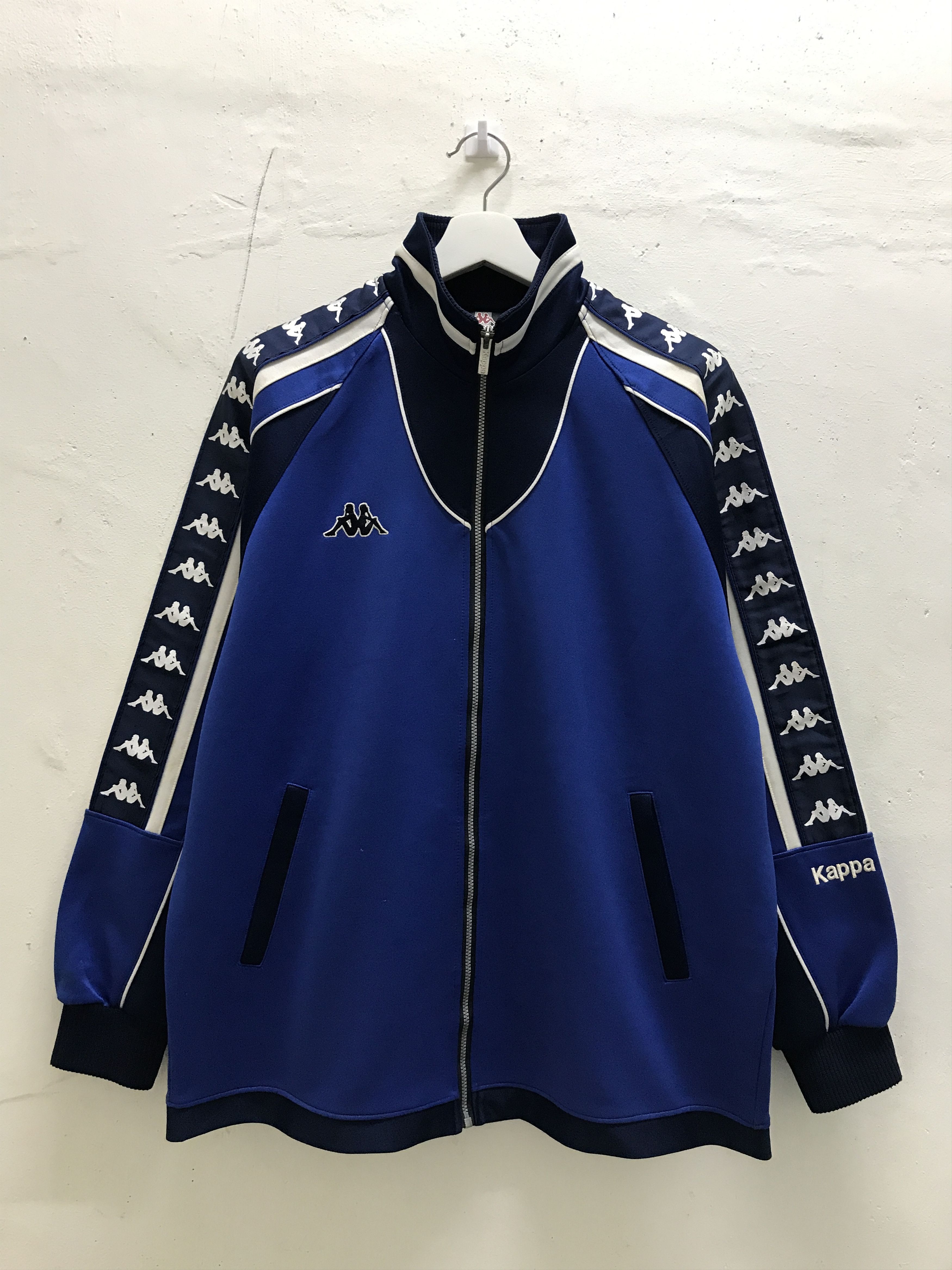Kappa × Streetwear × Vintage Vintage 90s Kappa side tape logo track top ...