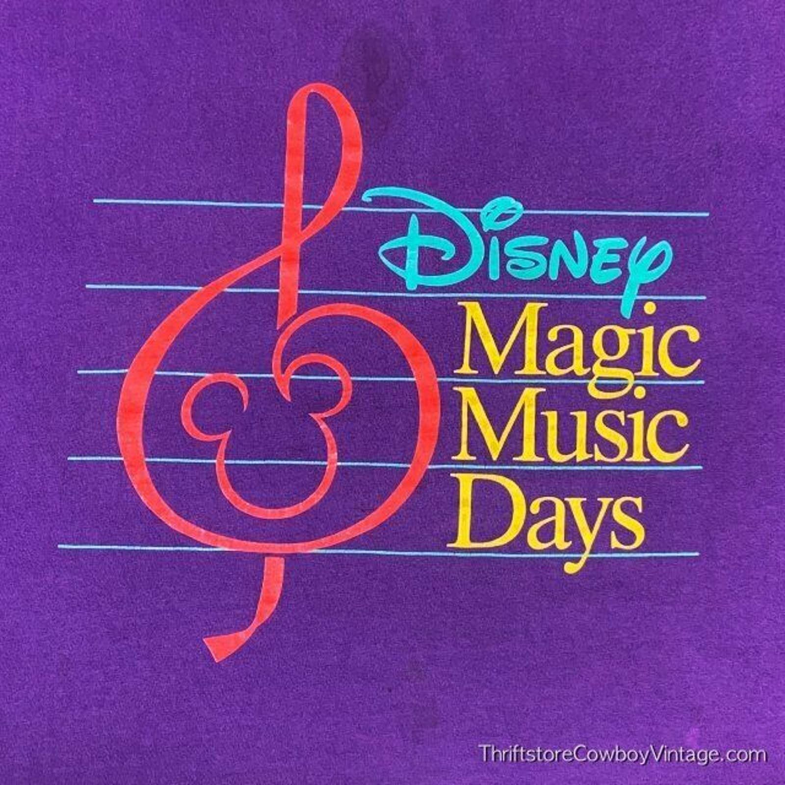 Disney Vintage DISNEY MAGIC MUSIC DAYS T-SHIRT 90s LARGE | Grailed