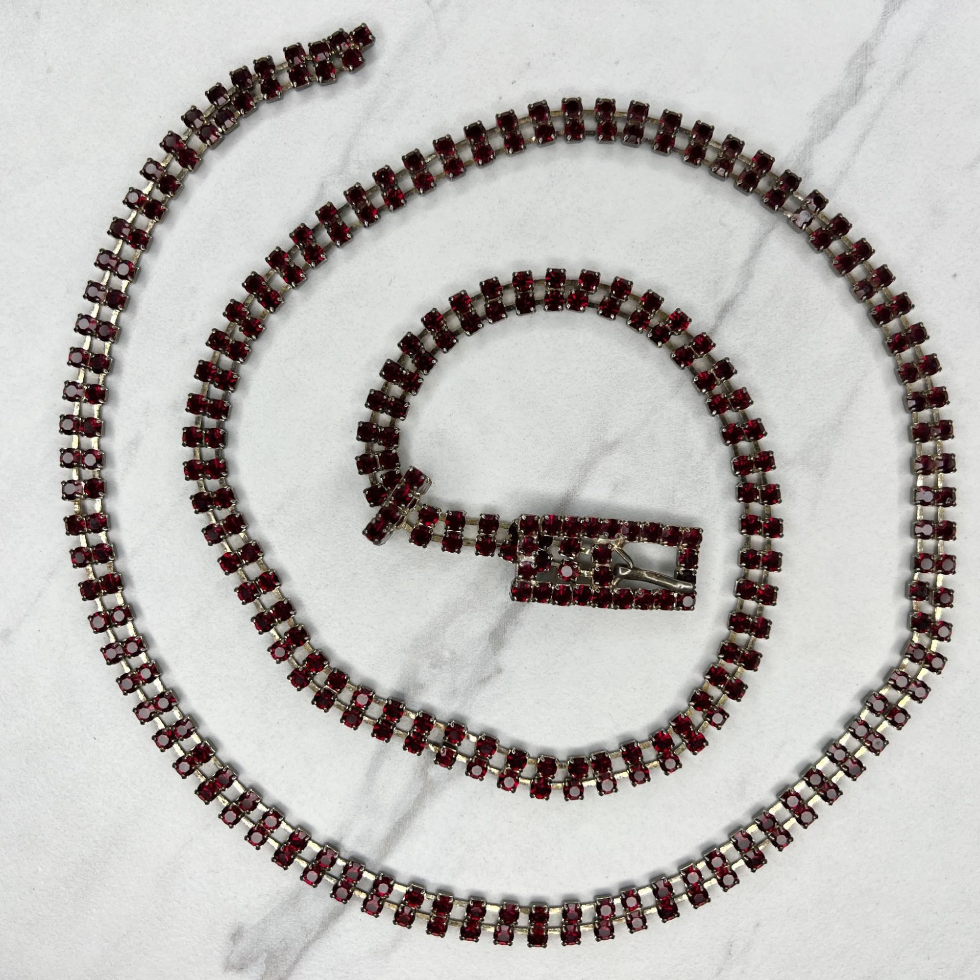 Other Skinny Red Rhinestone Belly Body Chain Link Belt | Grailed