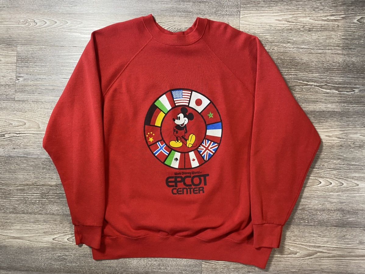 Vintage Vintage 90s Epcot Center Red Crewneck | Grailed