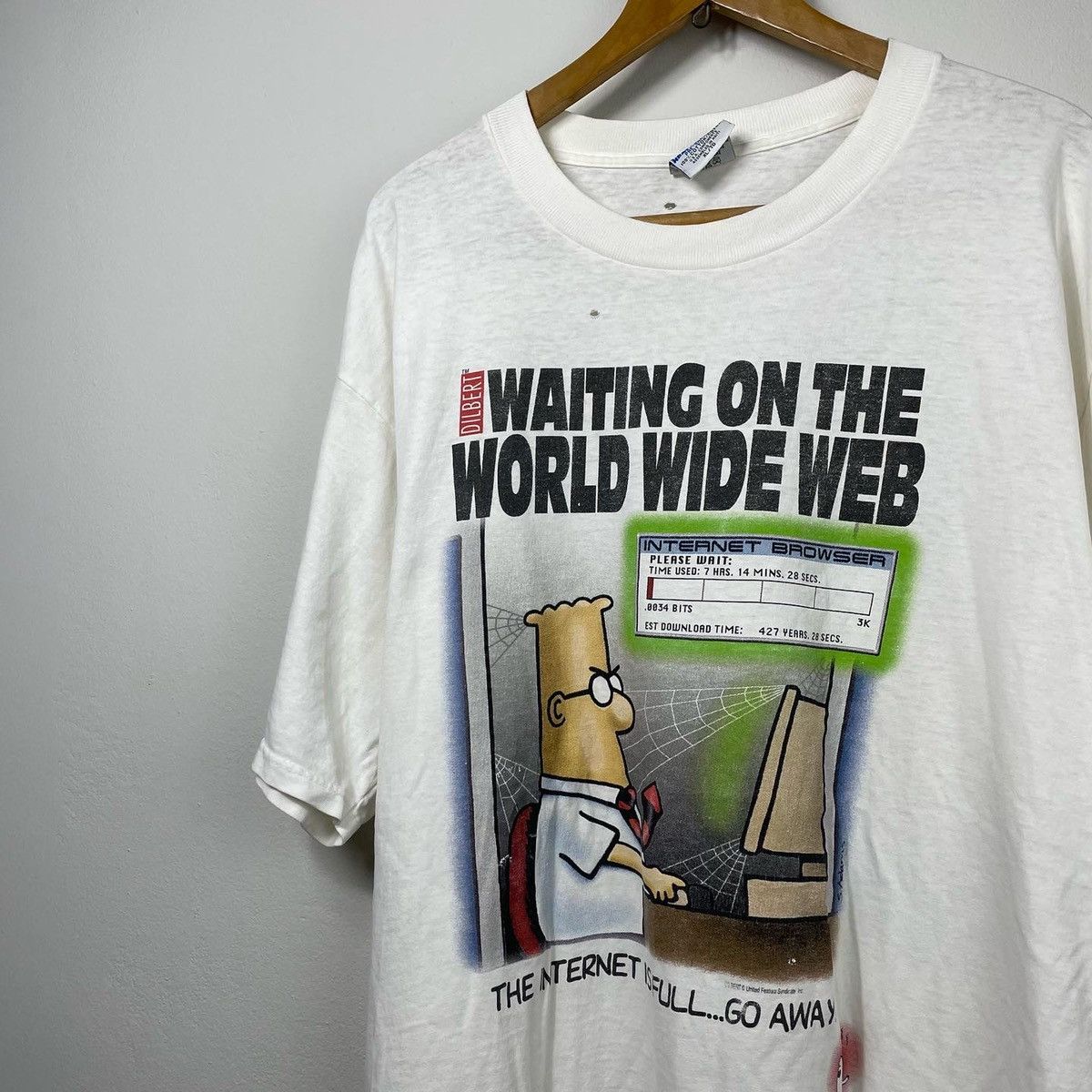Cartoon Network × Vintage 90's Dilbert "Waiting on the world wide web ...