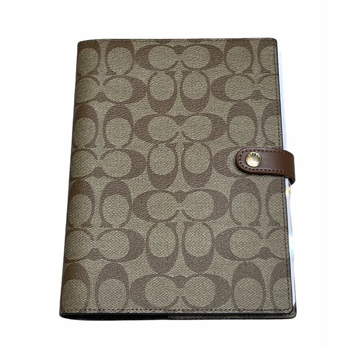 Coach Coach Notebook in Signature Canvas w/ Leather Lined Pages | Grailed
