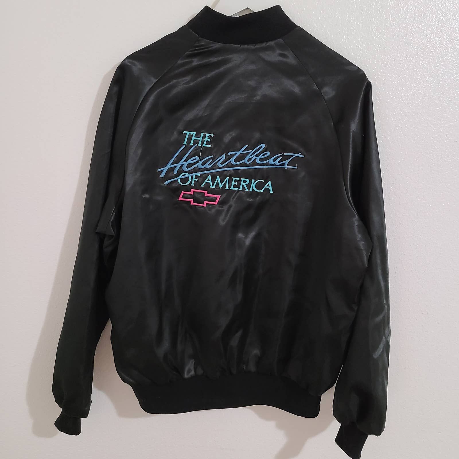Bomber Jacket × Vintage Vtg 70s 80s chevy satin jacket bomber | Grailed