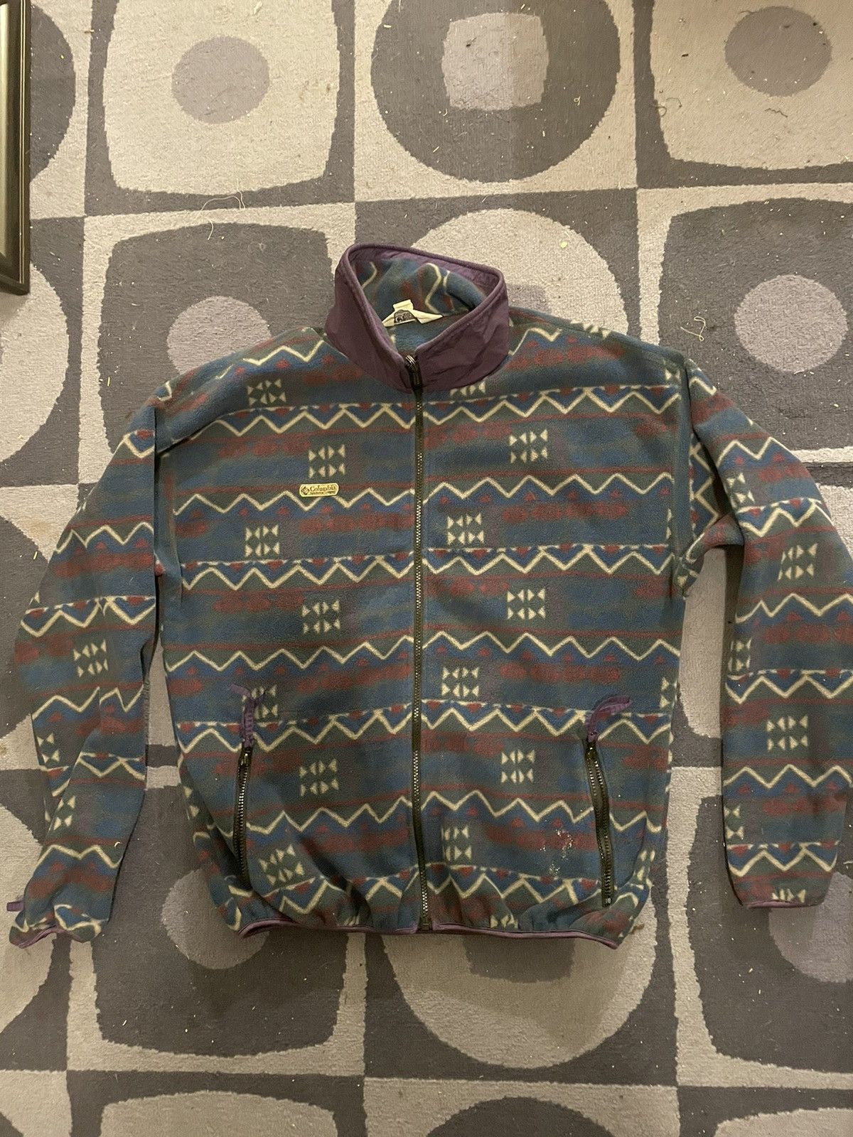 Vintage Vintage Columbia Aztec Pattern Fleece Jacket | Grailed