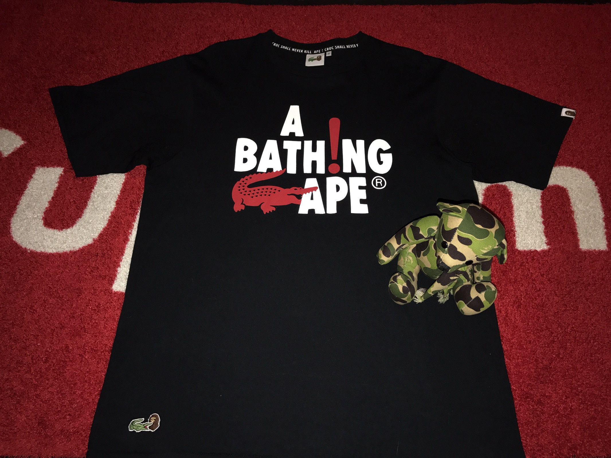 Bape Bape x Lacoste Collab Tee | Grailed
