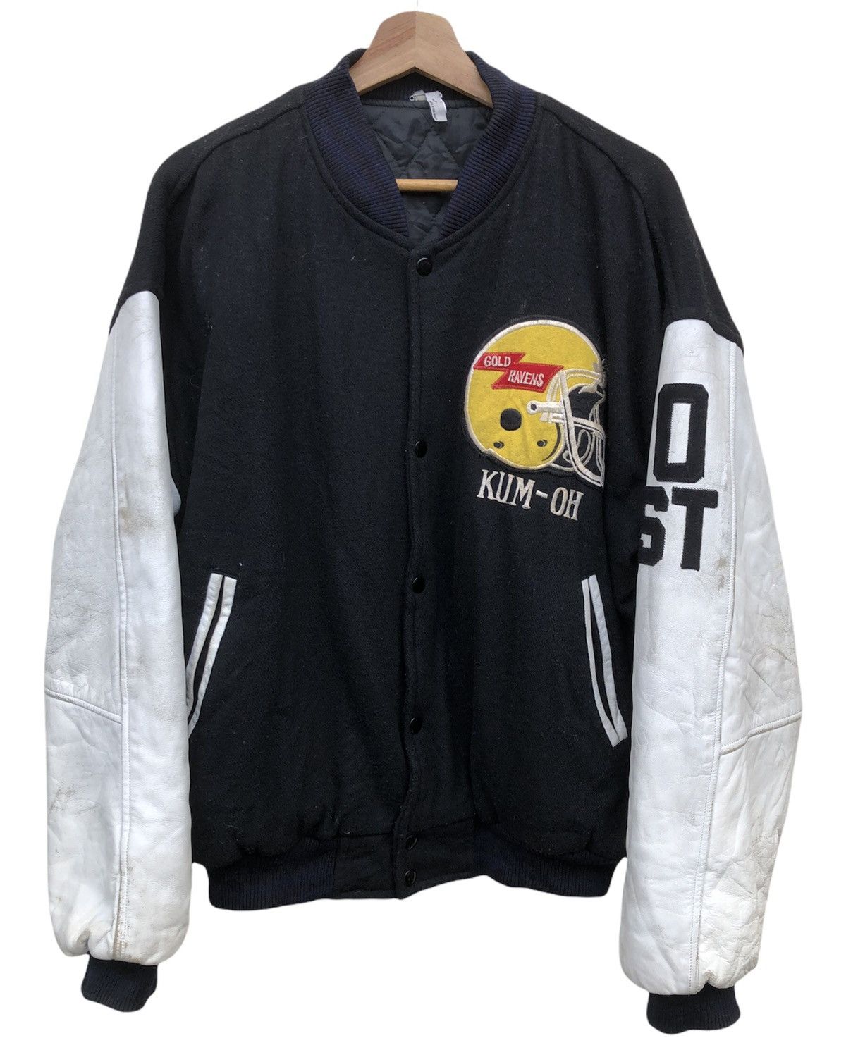 Leather × Vintage 🔥LAST🔥Vtg 1991’ Varsity Jacket KNUT AMERICAN FOOTBALL TEAM | Grailed