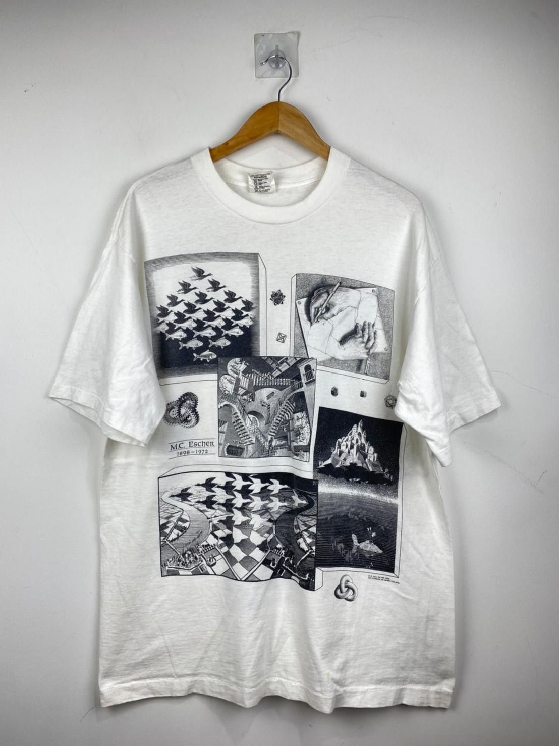 Art × Vintage Vintage Mc Echer Art Full Prints T-Shirts | Grailed