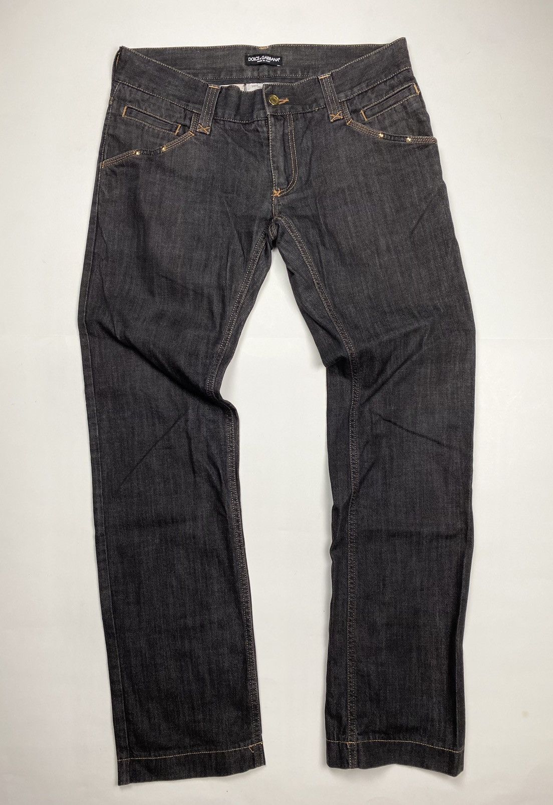 Dolce & Gabbana Dolce & Gabbana Logo Black Denim Slim Jeans | Grailed