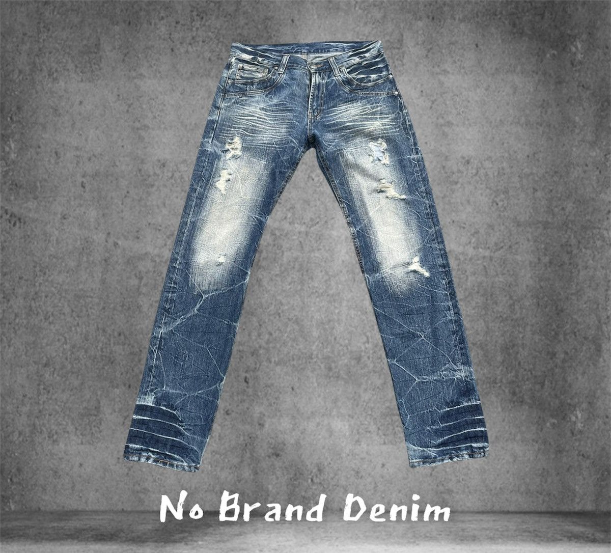 Distressed Denim × Japanese Brand × Streetwear No Brand Aging Faded ...