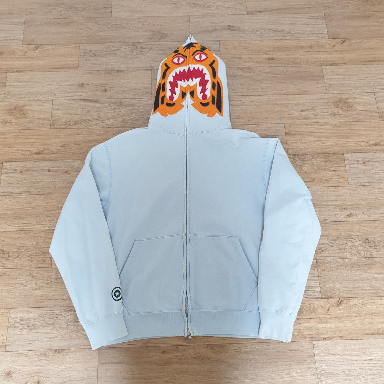 Bape × Nigo BAPE og skyblue tiger hoodie | Grailed