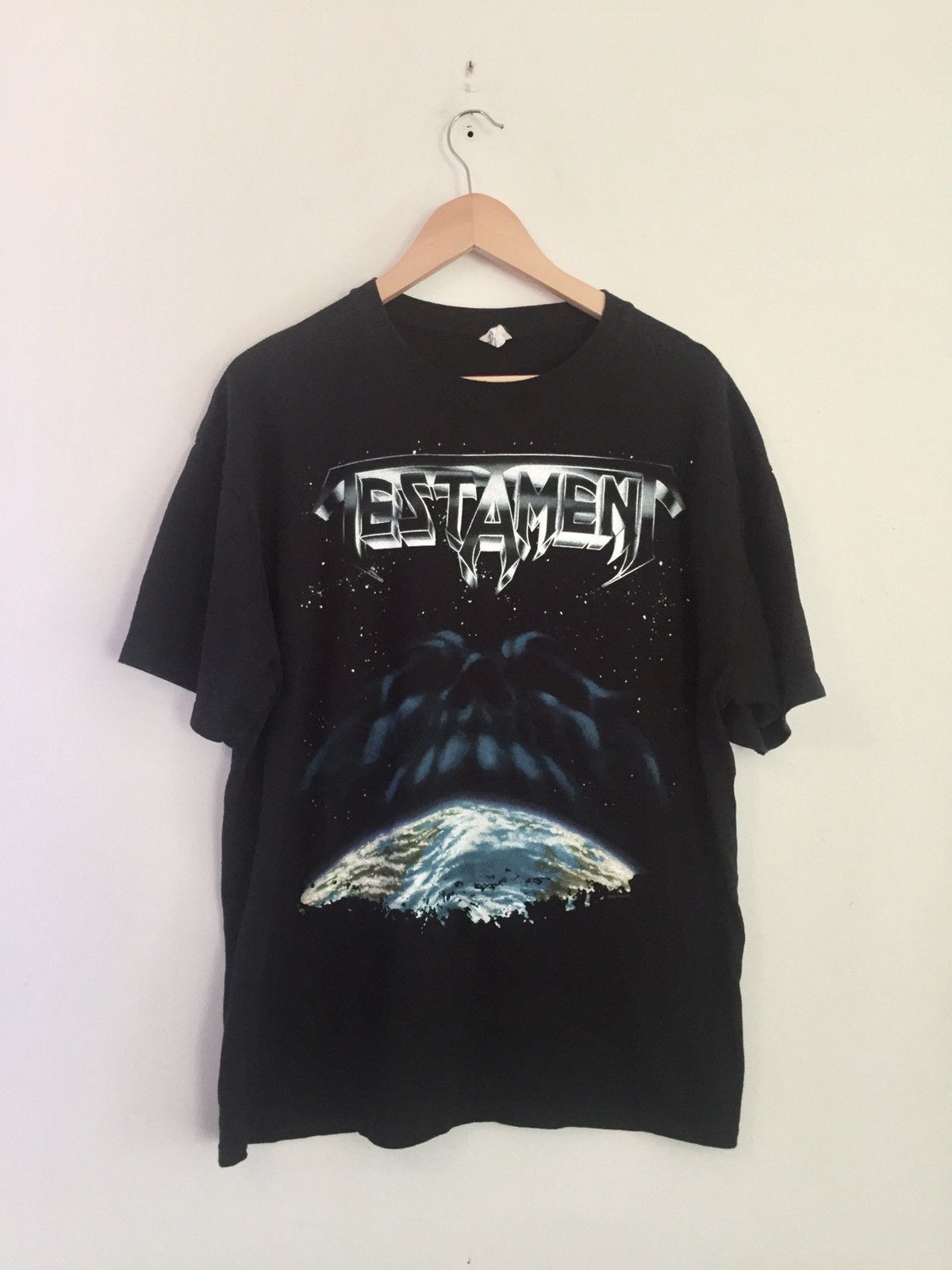 Vintage testament The New Order tee band concert tour black | Grailed