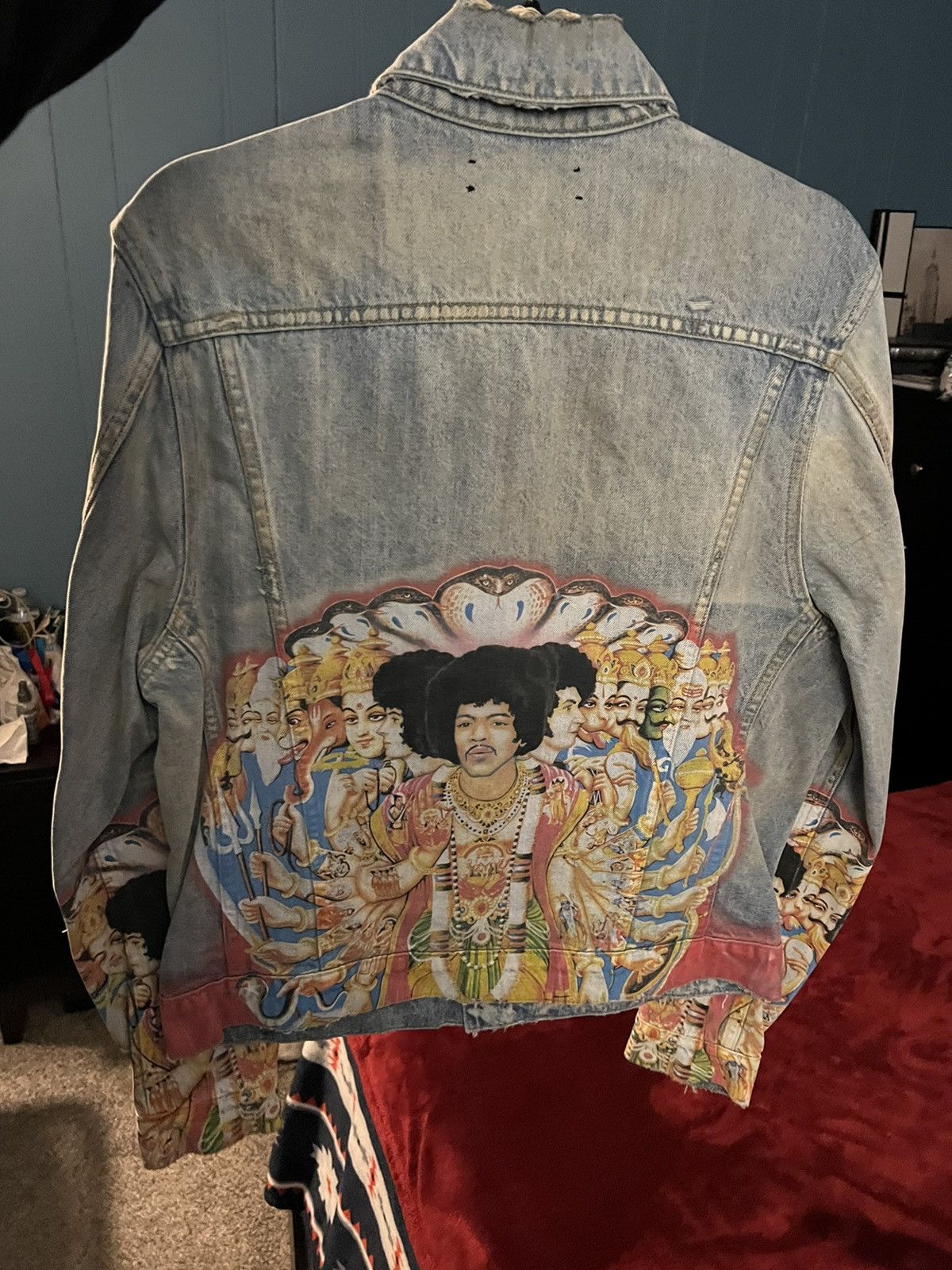 Jimi Hendrix Amiri Jimi Hendrix Denim Jacket | Grailed