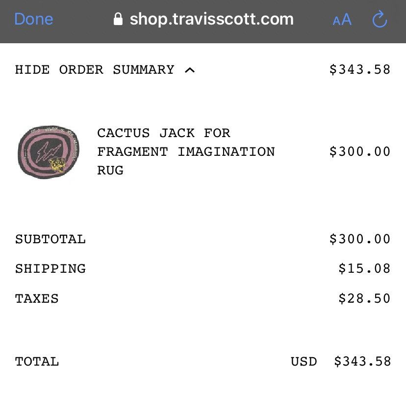 Travis Scott Travis Scott x Fragment Cactus Jack Rug | Grailed