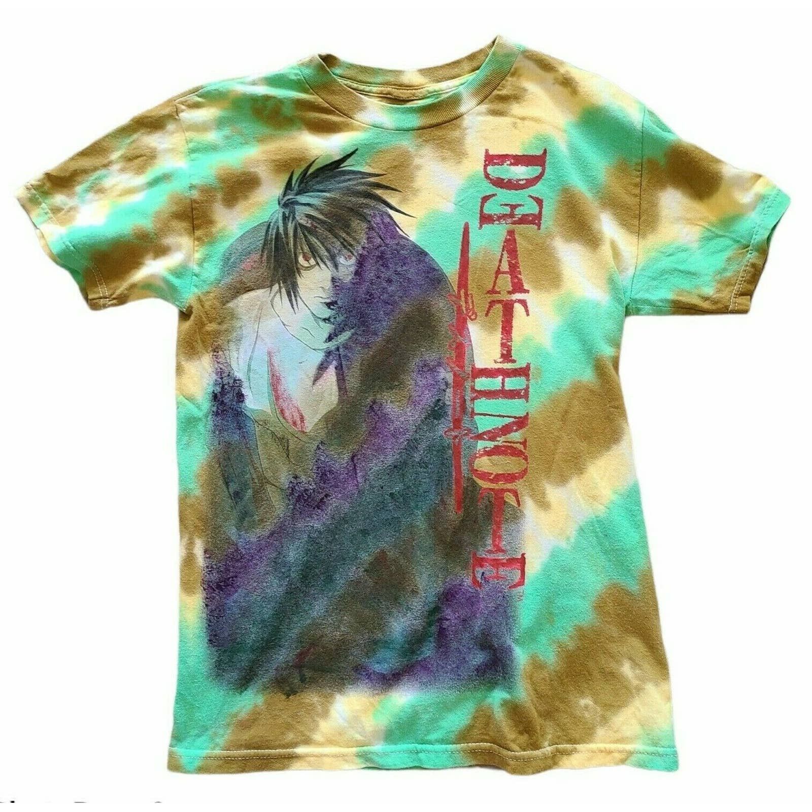 Other Anime Red Death Note Shonen Jump Tie Dye Distressed TShirt S ...