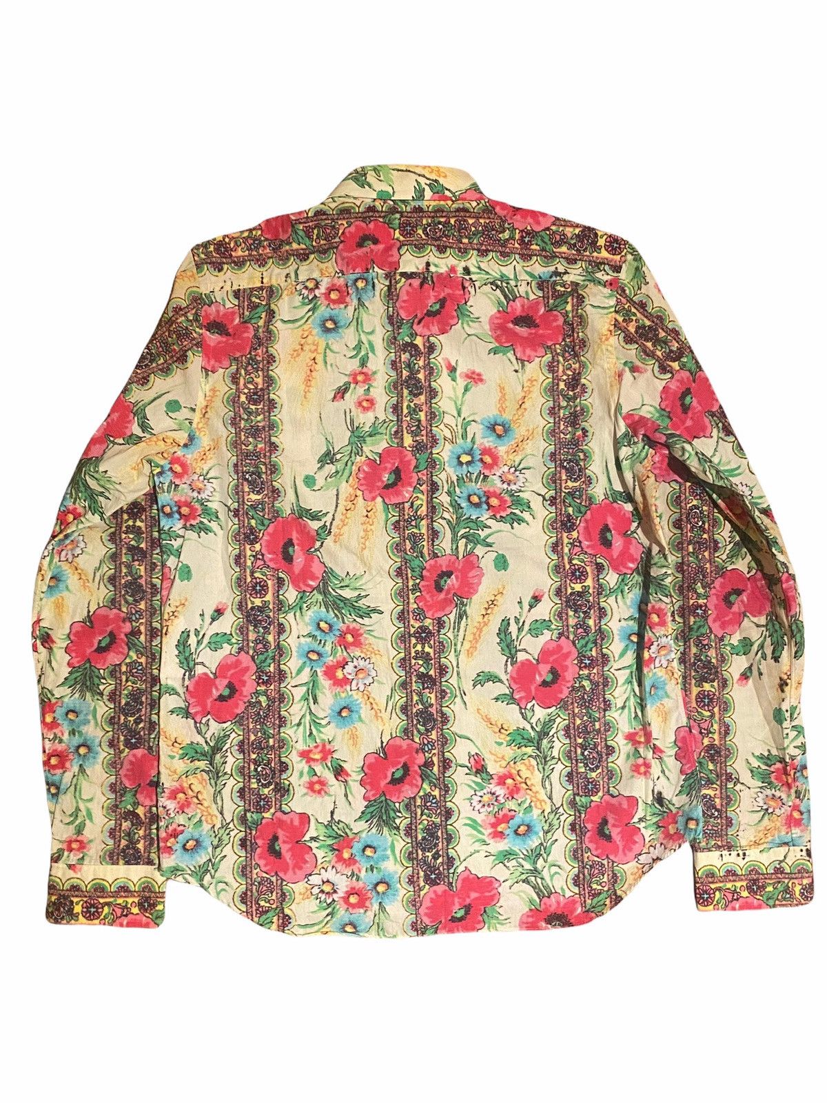 Junya Watanabe Junya Watanabe SS02 Poem Floral Button Up peanut butter ...