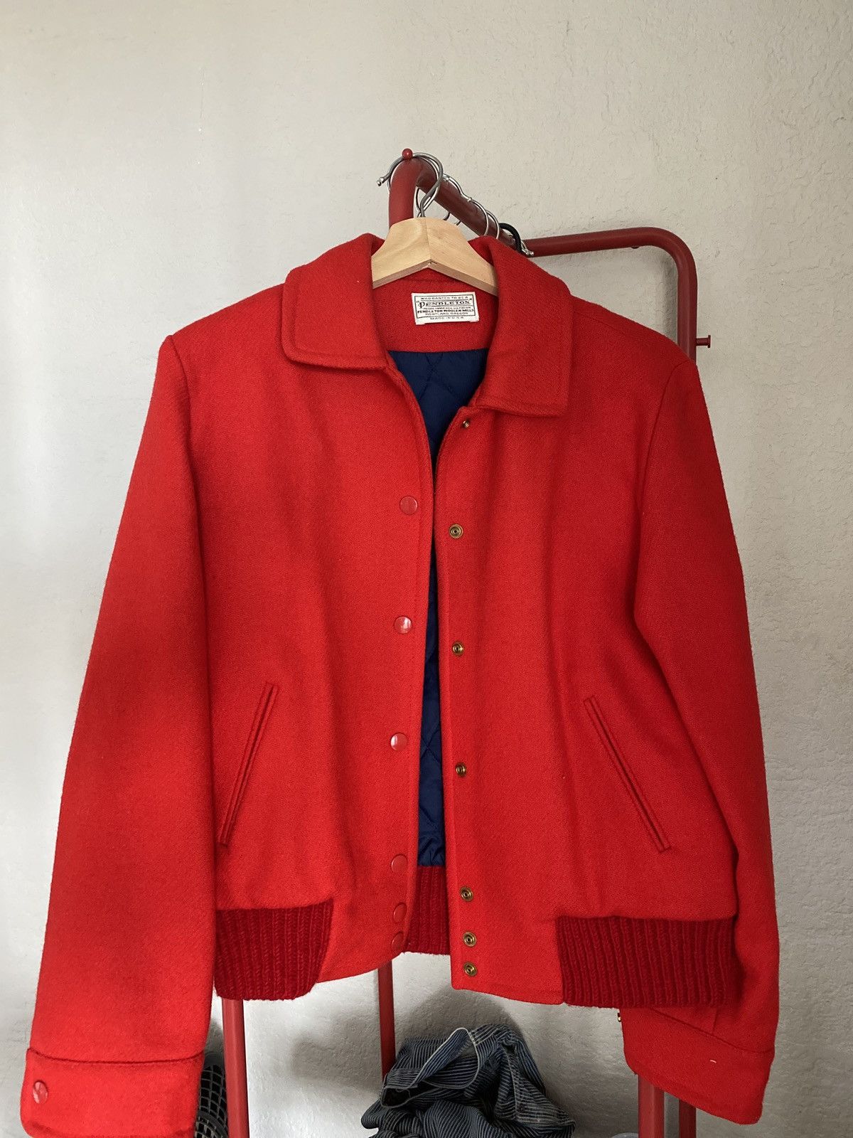 Pendleton Red Pendleton wool bomber jacket | Grailed