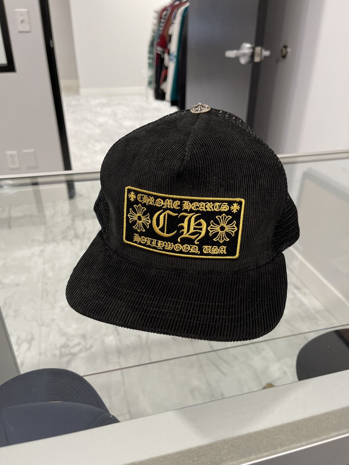 Chrome Hearts Chrome Hearts CH Corduroy Trucker Hat | Grailed