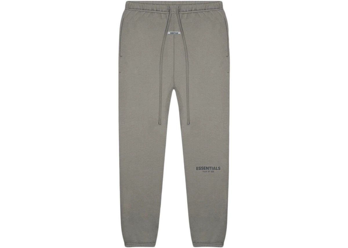 Pacsun Fear of God Essentials Charcoal / Grey flannel Sweatpants | Grailed