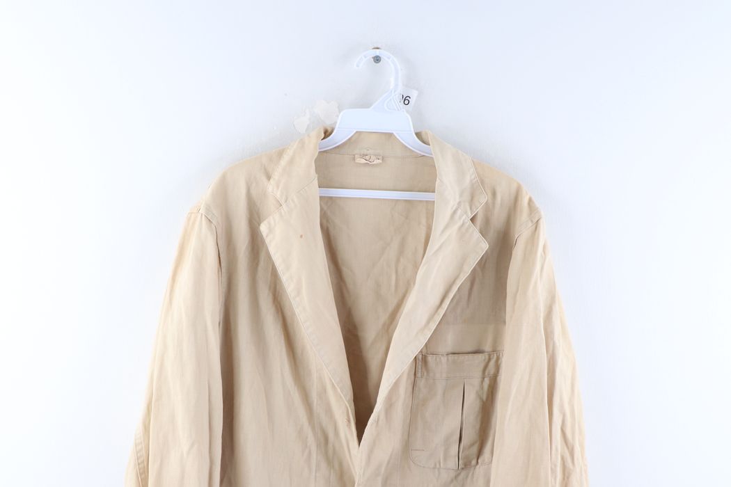 Vintage Vintage 60s Thrashed Button Uniform Lab Coat Jacket Brown | Grailed