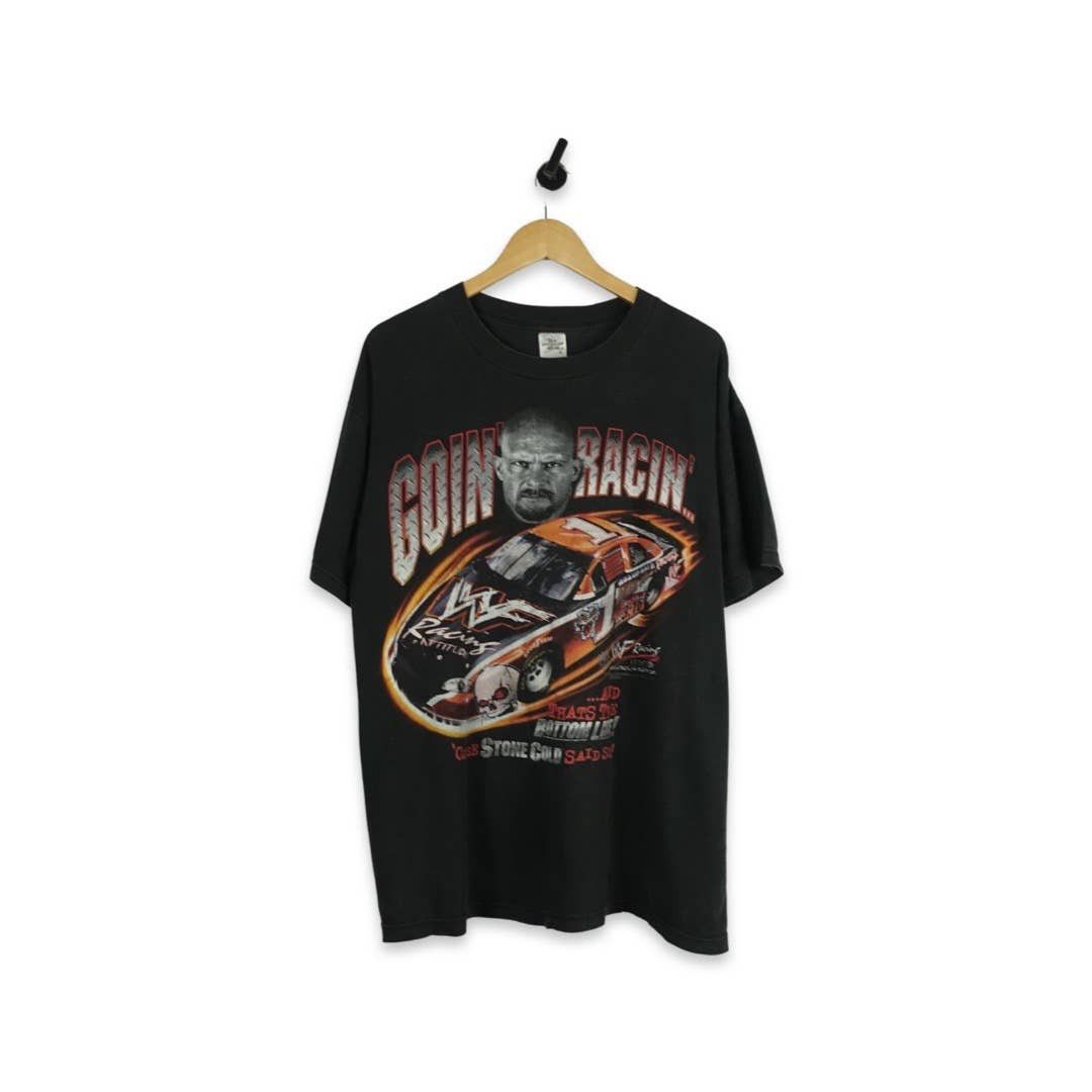 Vintage Vintage 90s WWF Stone Cold Nascar Racing Tee | Grailed