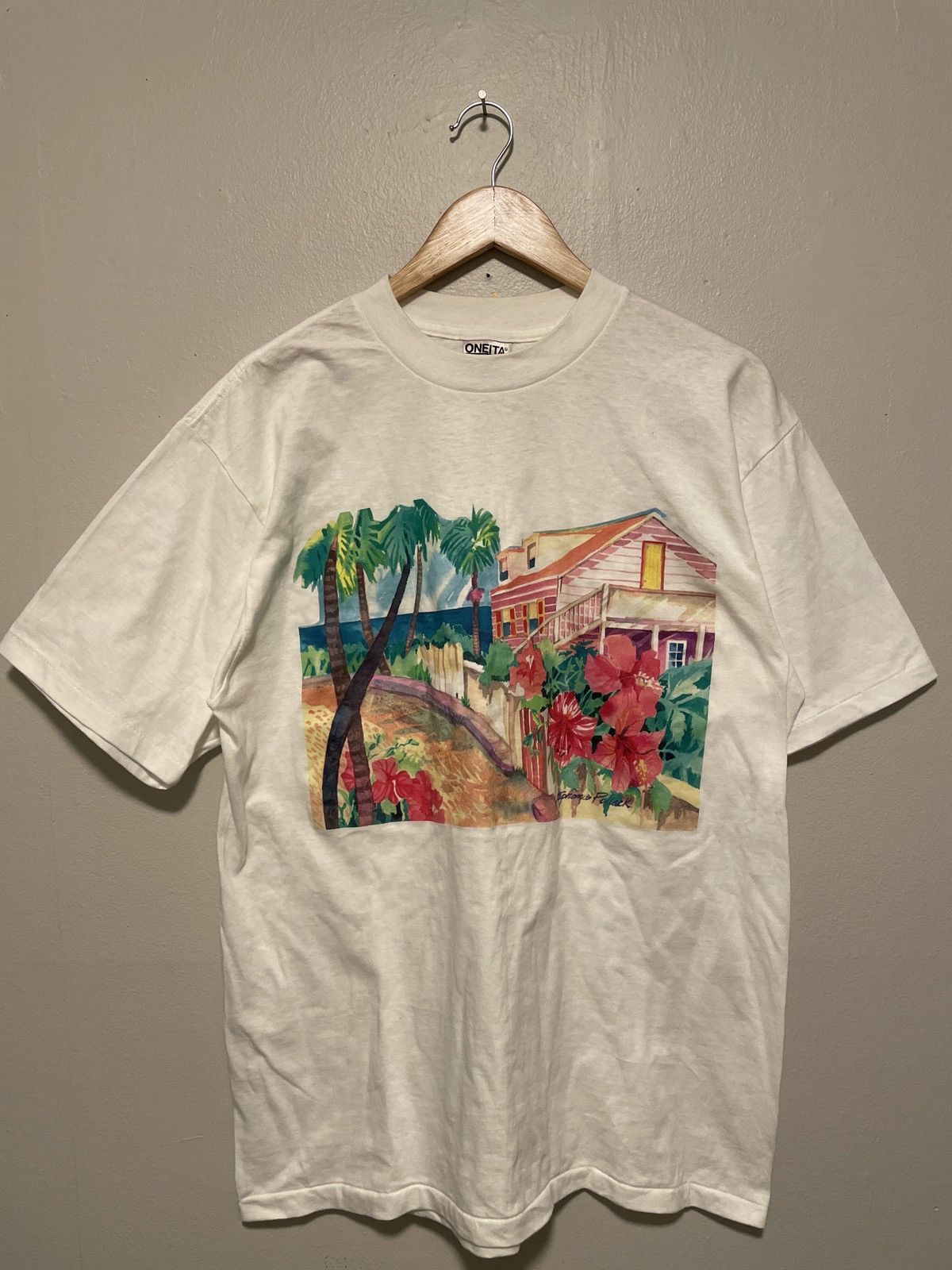 Art × Vintage Vintage Stephanie Pollack Watercolor Art Tee T Shirt ...