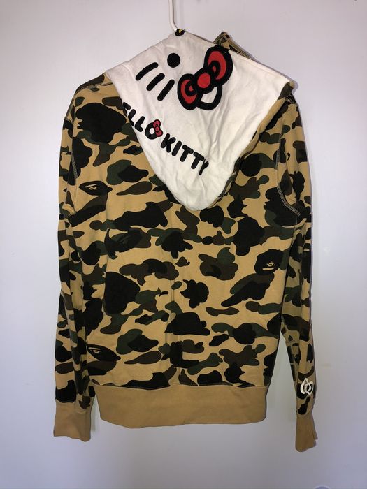 Bape Bape x Hello Kitty 1st Camo Full Zip Hoodie Baby Milo | Grailed