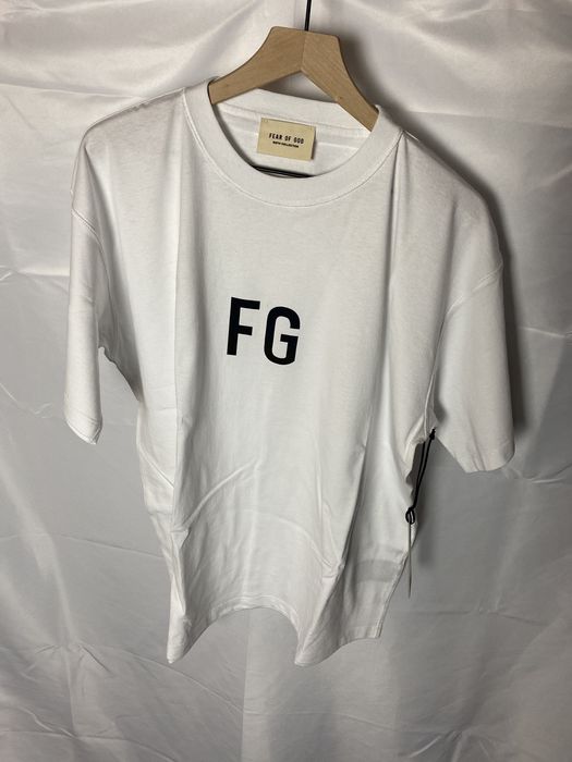 Fear of God Fear Of God FG Reflective White Tee Shirt | Grailed