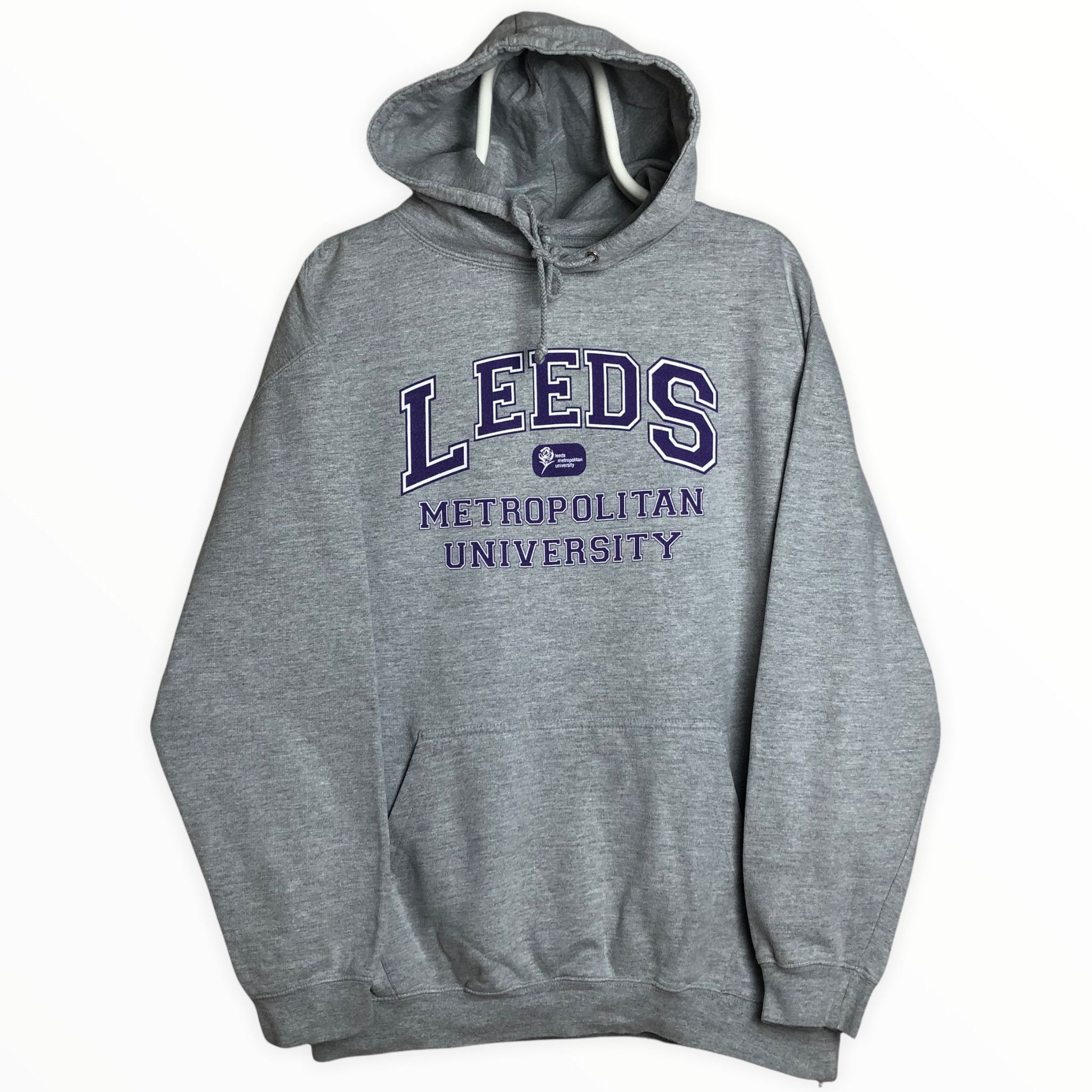 Other × Vintage Leeds metropolitan university grey hoodie vintage retro ...