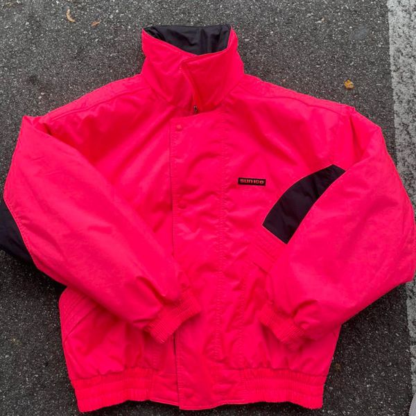 Vintage 80’s/90’s (Unisex) Neon pink Sunice ski puffer jacket size L ...