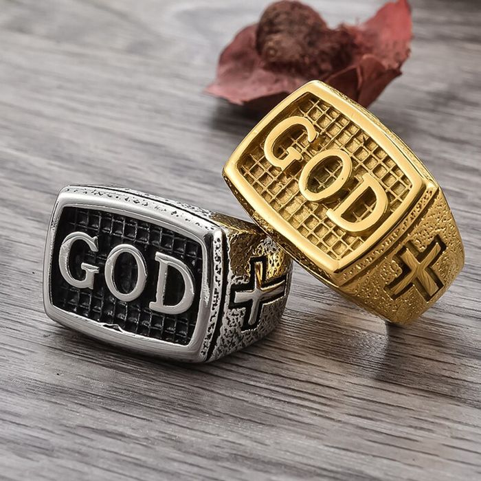 Custom Heavy Metal God Rings Jesus Cross Ring Gold/ Ring | Grailed