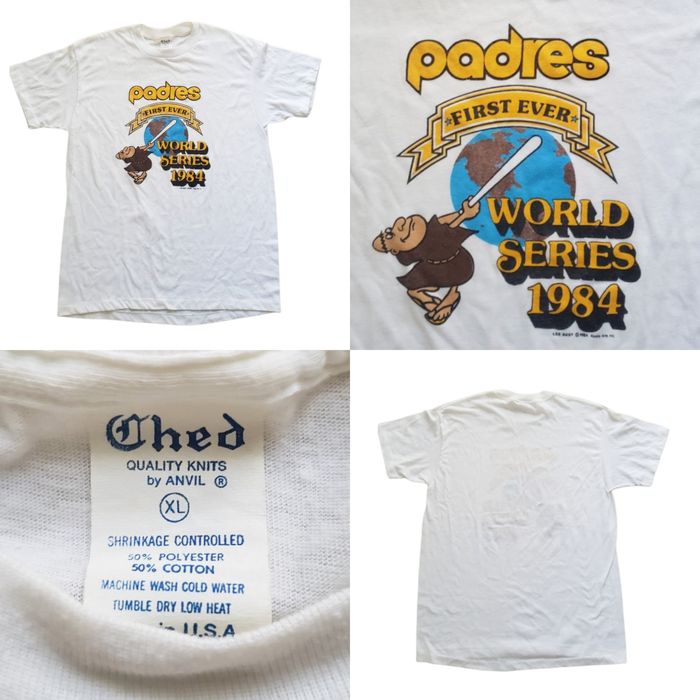 Vintage VTG Rare 80s San Diego Padres 1984 World Series shirt Ched ...