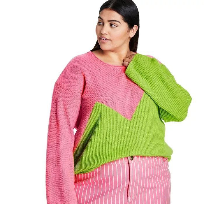 Odin X Target Victor Glemaud Pink & Green Knit Crewneck Pullover 3X ...