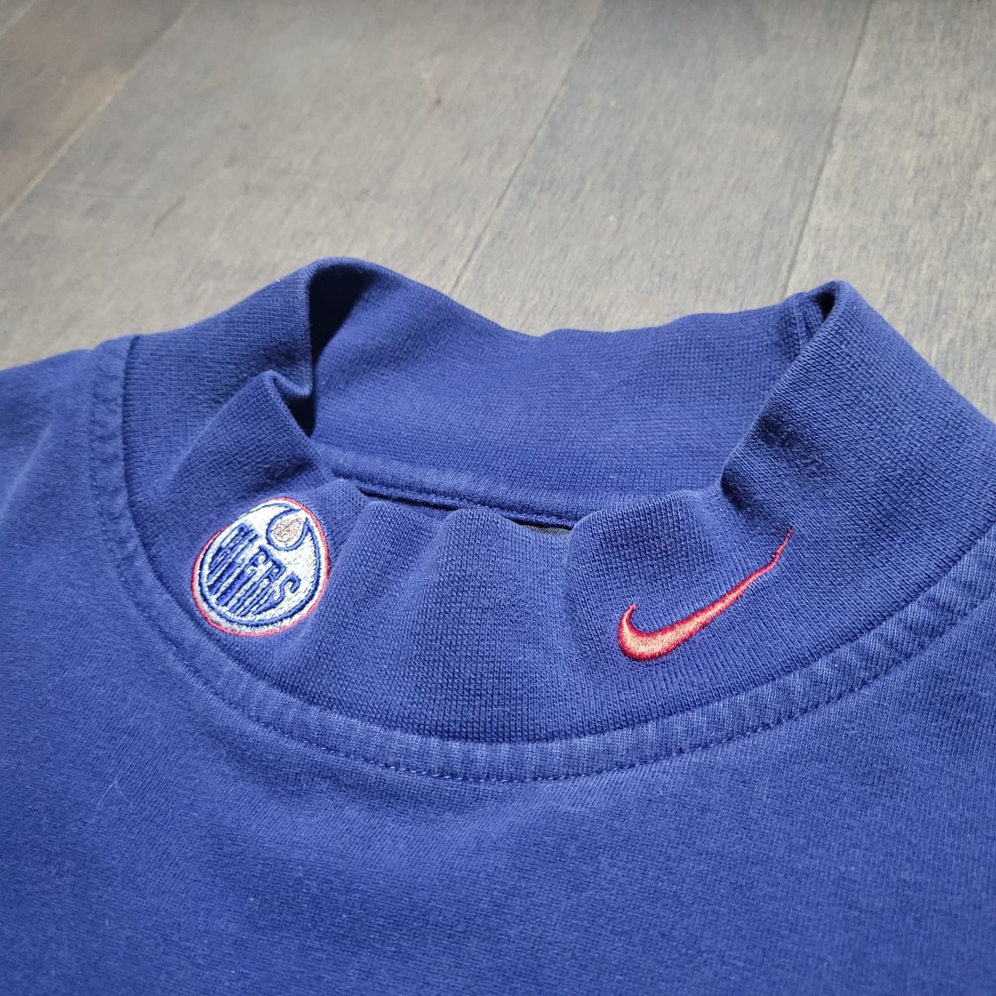 Nike × Vintage Nike Edmonton Oilers Mock Neck. | Grailed