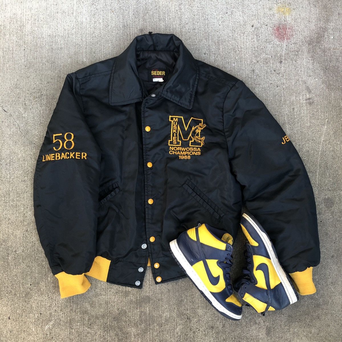 Vintage Vintage 1988 Muskie Football Varsity Jacket | Grailed