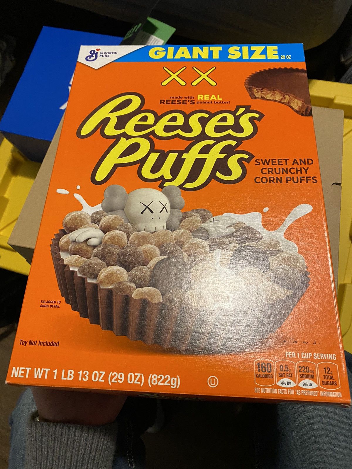 Kaws KAWS REESES PUFFS special edition family size box | Grailed